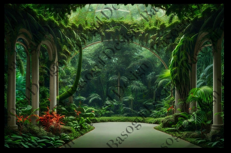 Tropical Forest Stage Backdrop Photography Background Composite Wedding ...