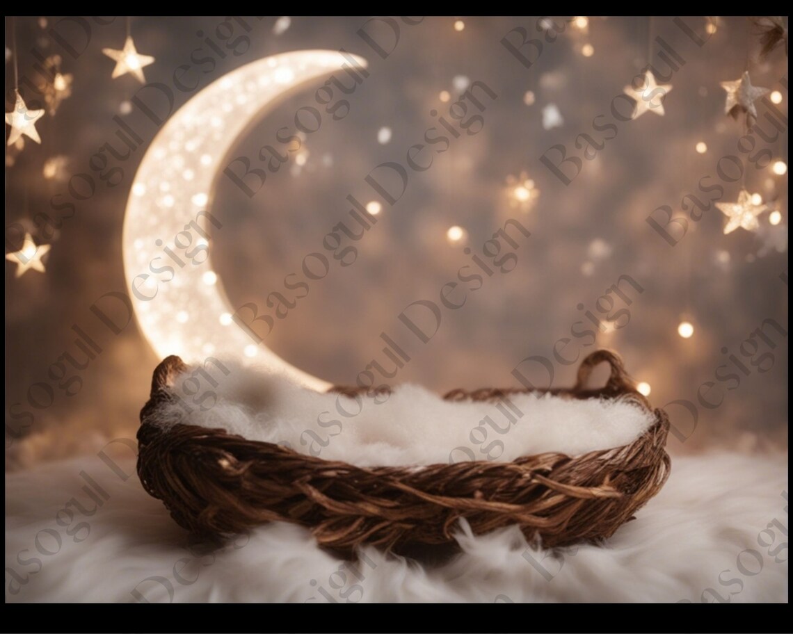 Moon Newborn Digital Backdrop: newborn DIGITAL - Etsy