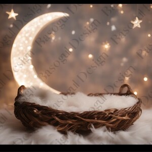 Moon Newborn Digital Backdrop: newborn DIGITAL - Etsy