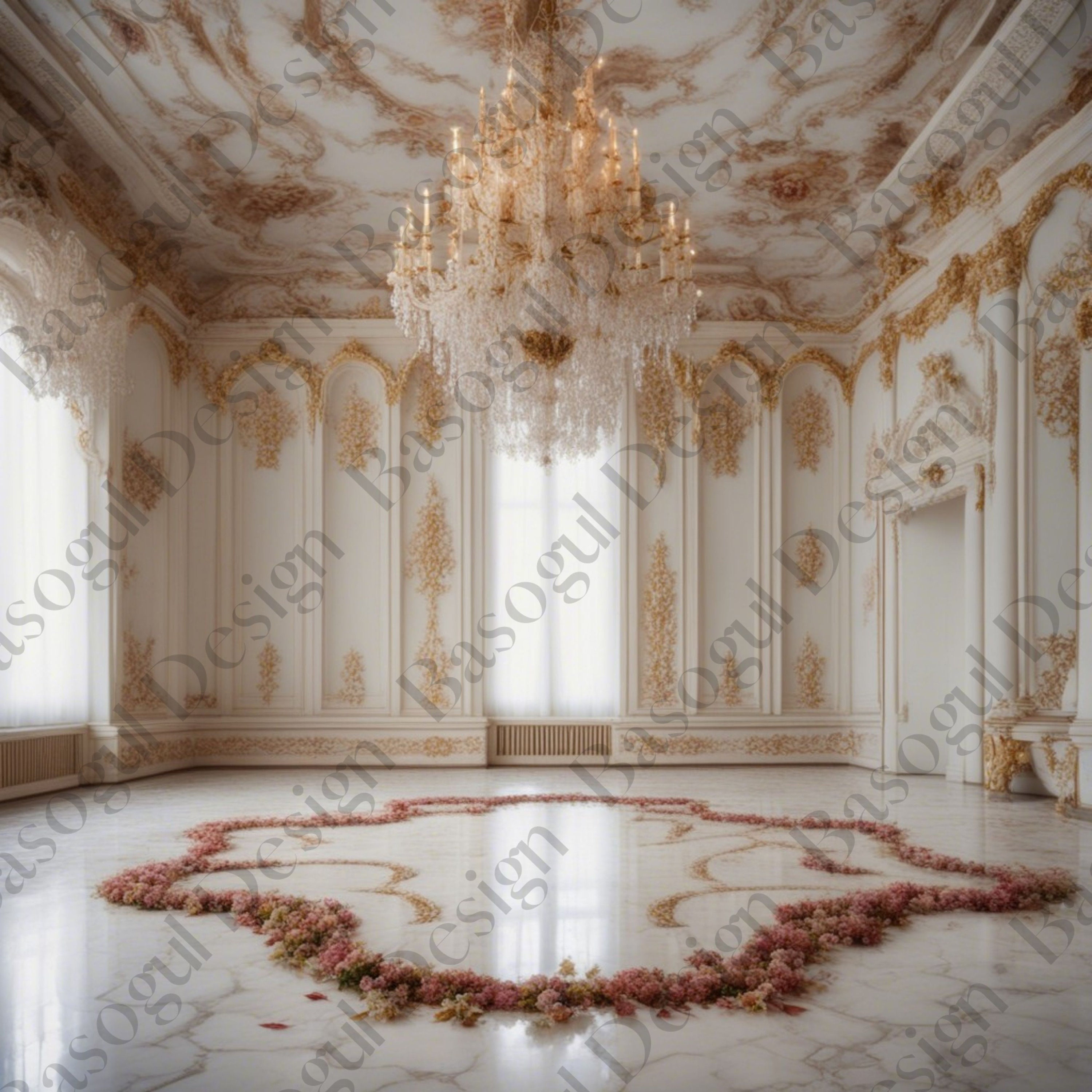 Palace Wedding Digital Backdrop Maternity Royal Palace Floral - Etsy