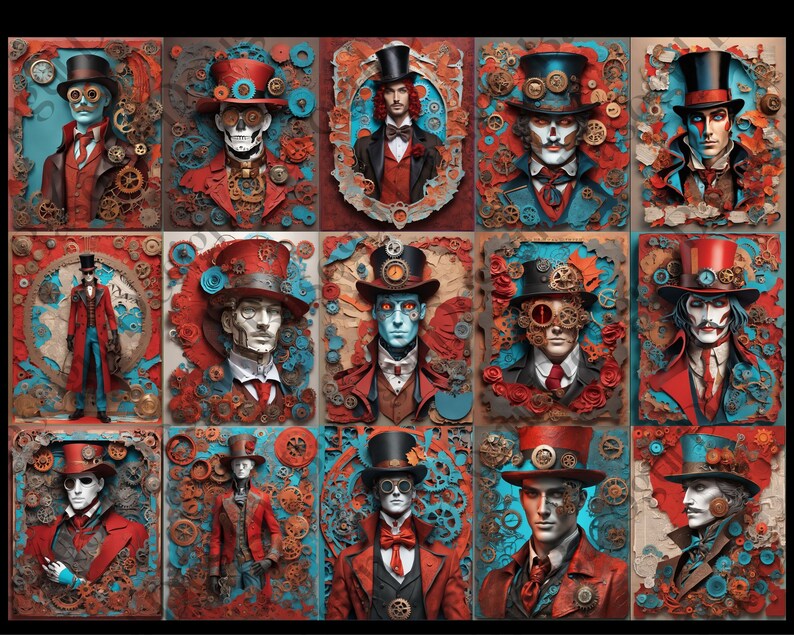 Steampunk Man Clipart: steampunk MAN Clipart - Etsy