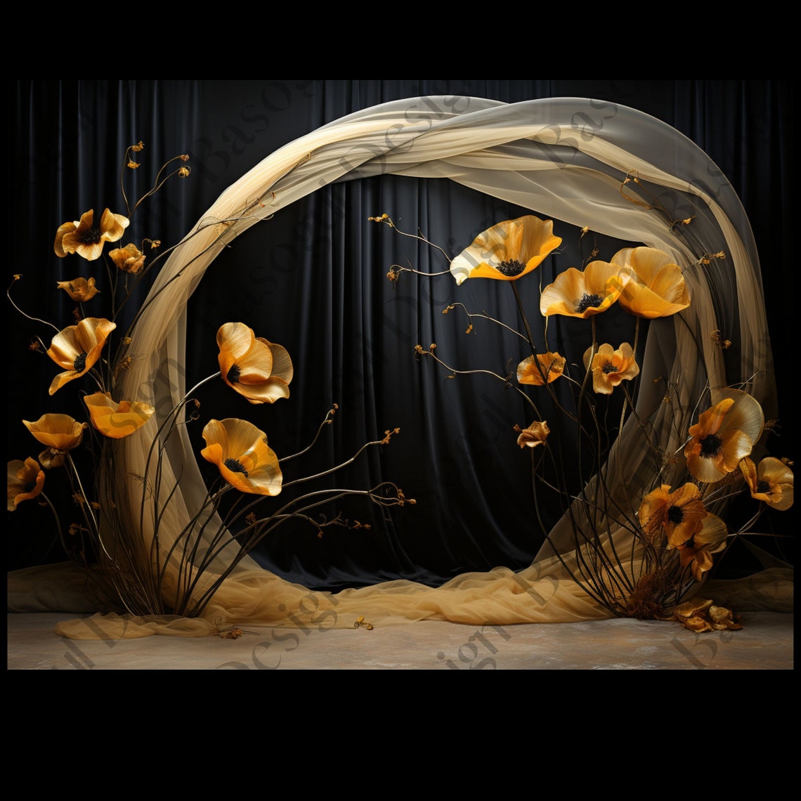 Goldenrod Maternity Digital Backdrop Photography Background Wedding ...
