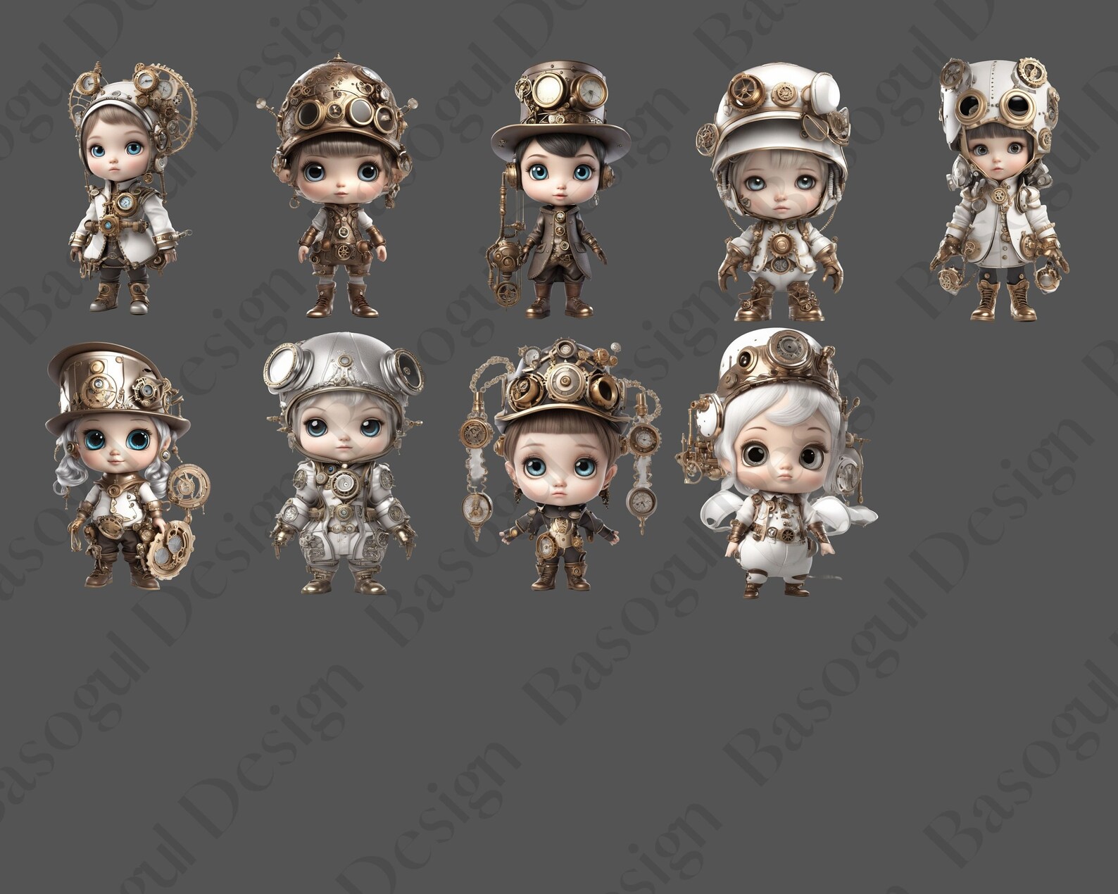 Chibi Steampunk Baby Clipart Png: chibi BABY Clipart 3d Little Girl Boy ...