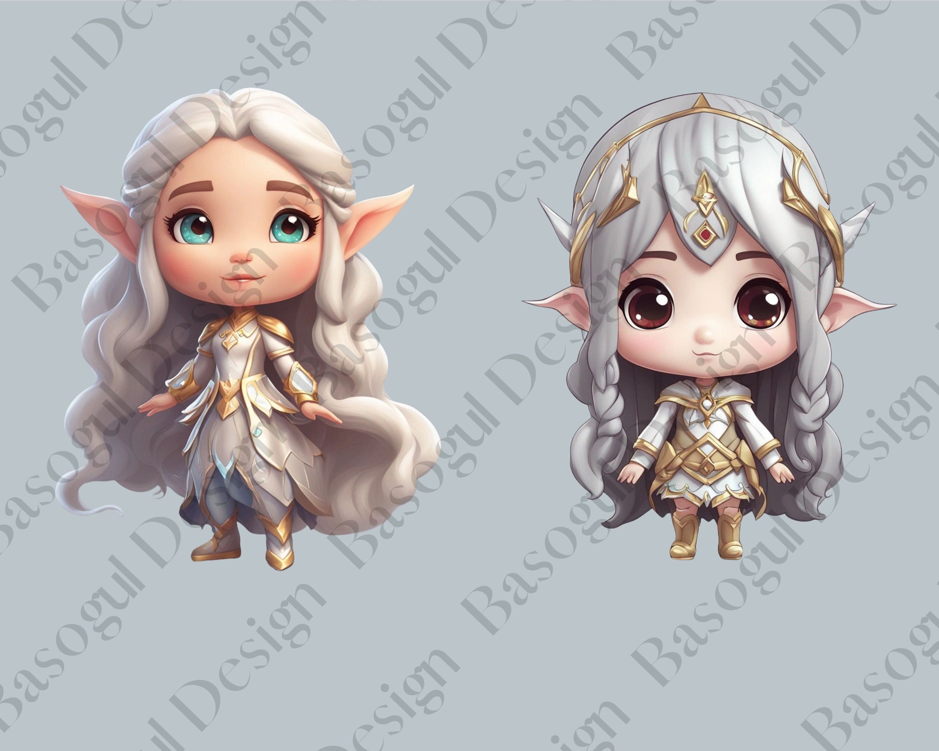 Chibi Elven Princess Clipart Png: chibi PRINCESS Clipart 3d Little Girl ...