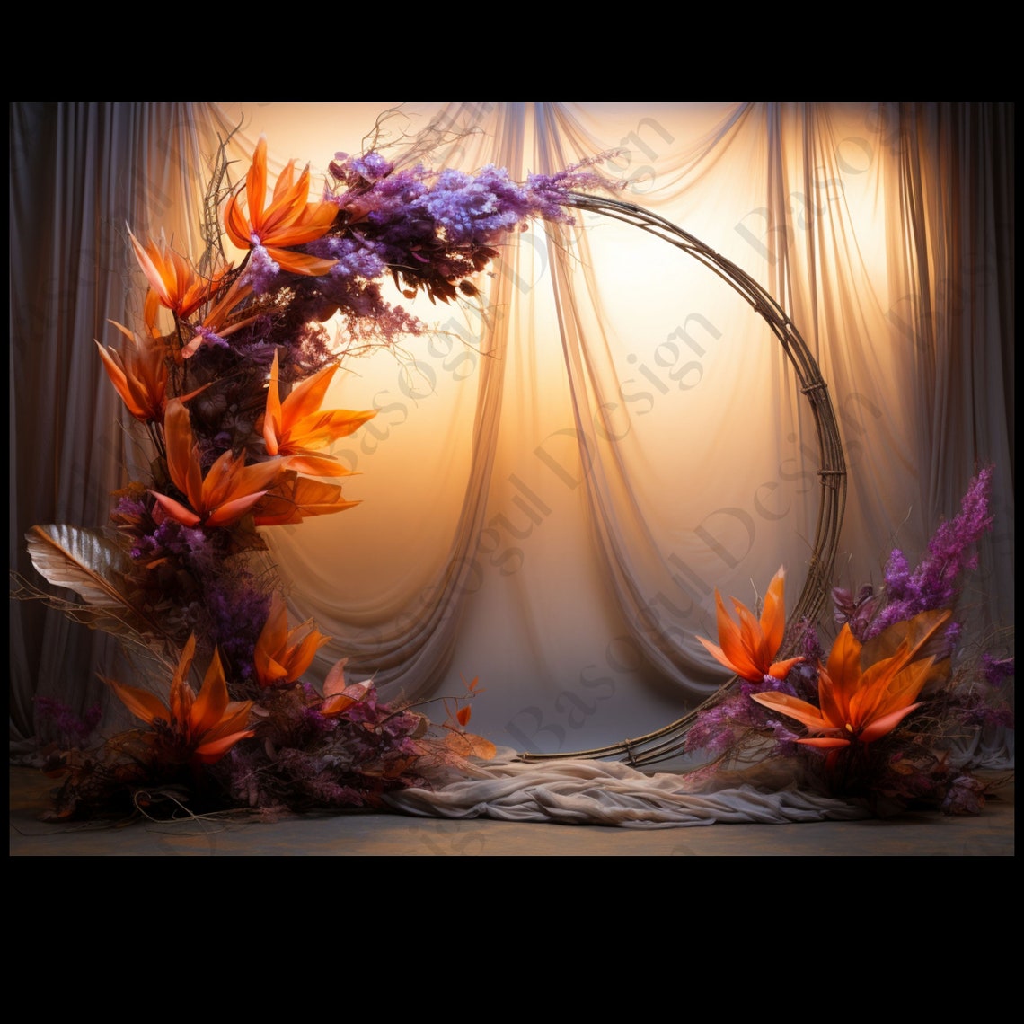 Bird of Paradise Maternity Digital Backdrop Photography Background ...