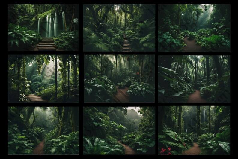 Tropical Forest Wedding Backdrop, Maternity Backdrop Forest Photoshoot ...
