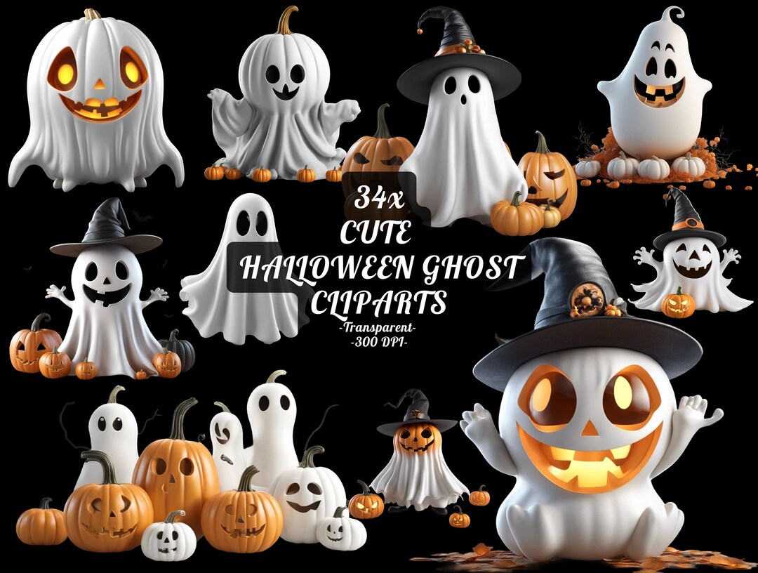 Cute Halloween Ghost Clipart Png: halloween GHOST Clipart Charming ...