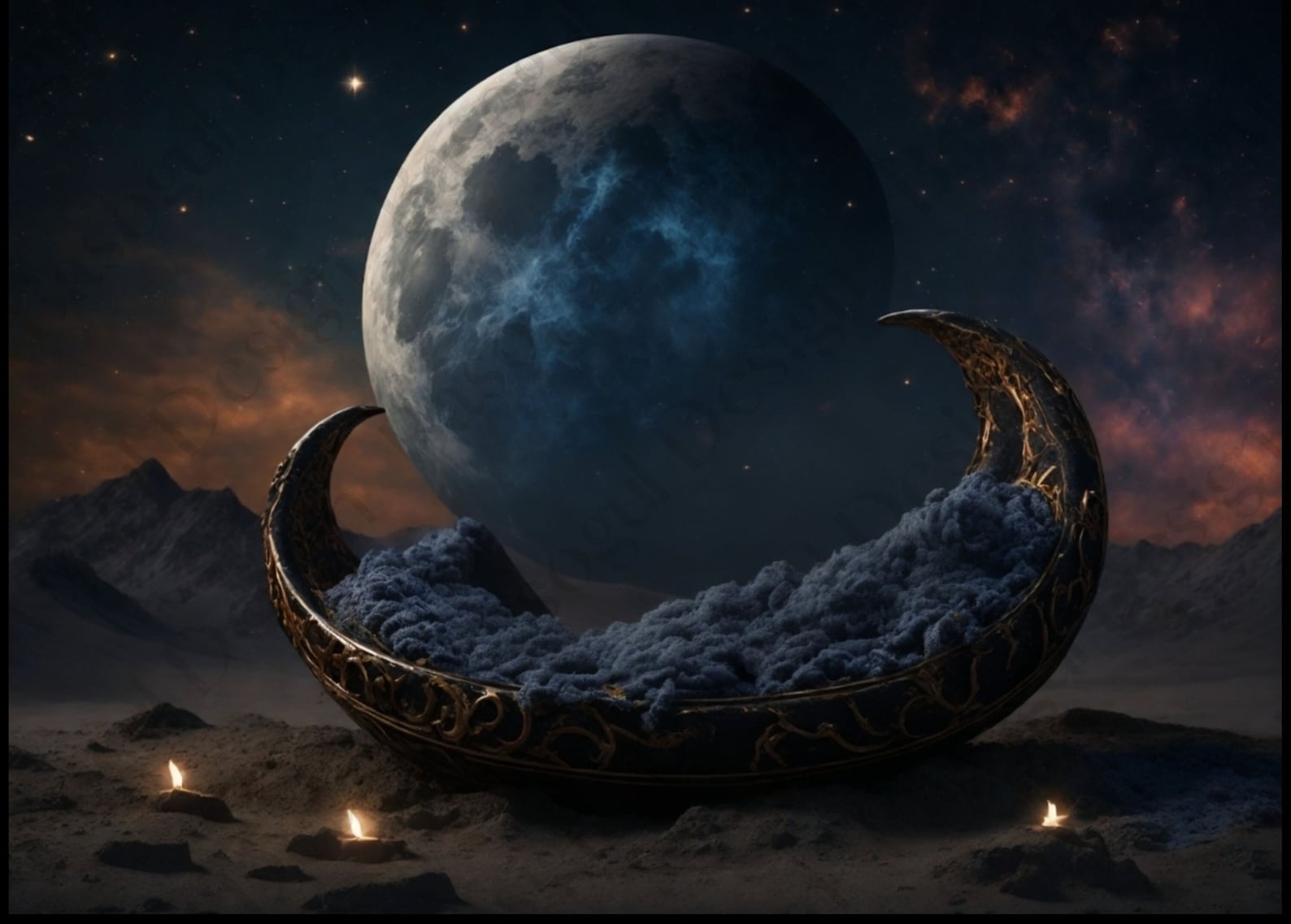 Moon Newborn Digital Backdrop: newborn DIGITAL - Etsy