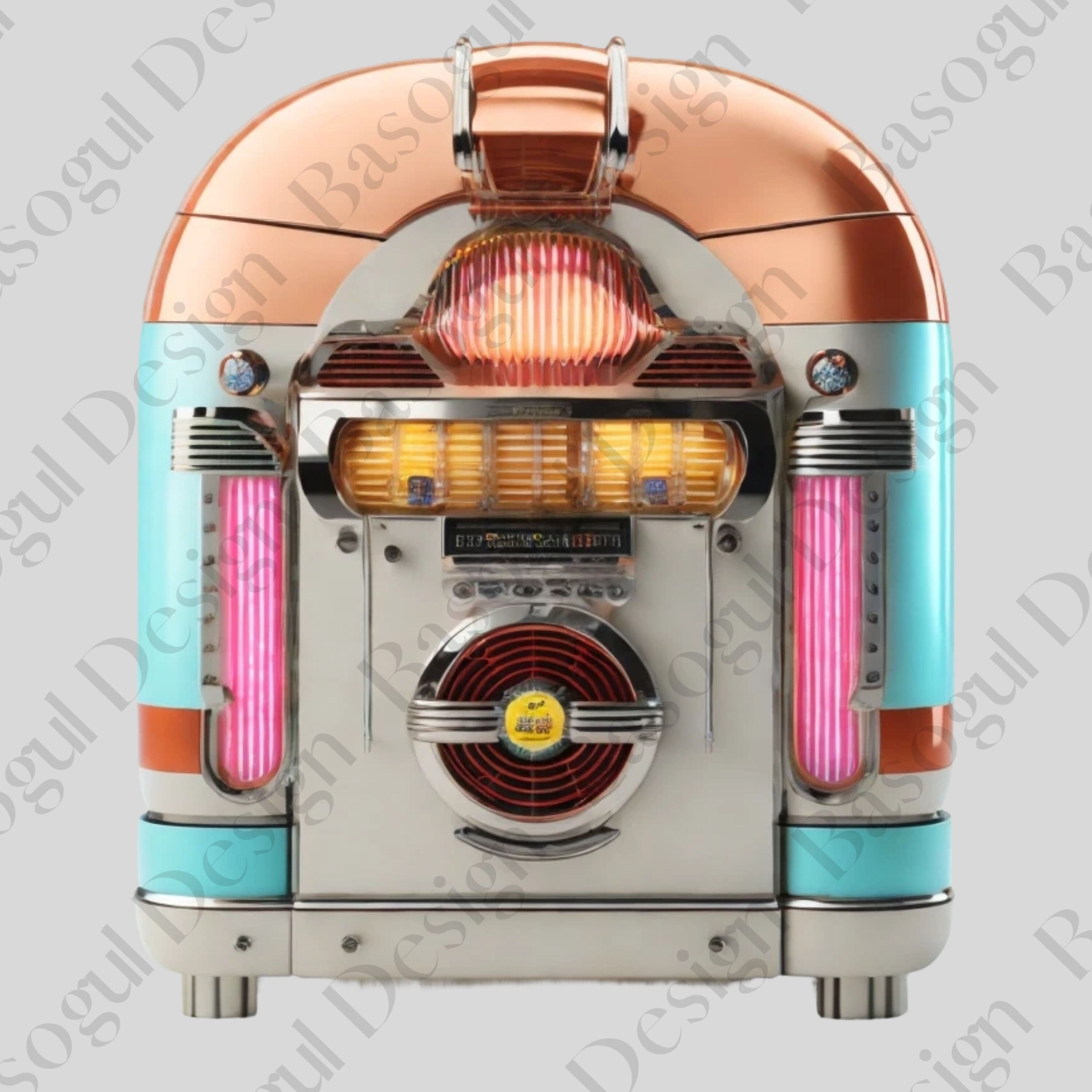 Retro Jukebox Clipart Png 3d Vintage Music Box Clipart Bundle ...