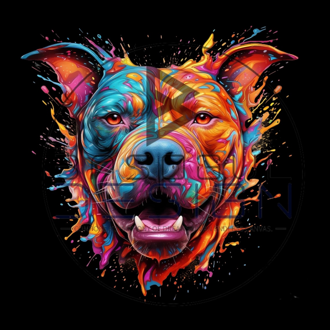 Pitbull Clipart Png, 3d Pitbull Clipart, Printable Colorful Pitbull ...
