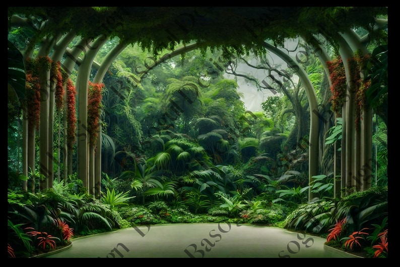 Tropical Forest Stage Backdrop Photography Background Composite Wedding ...