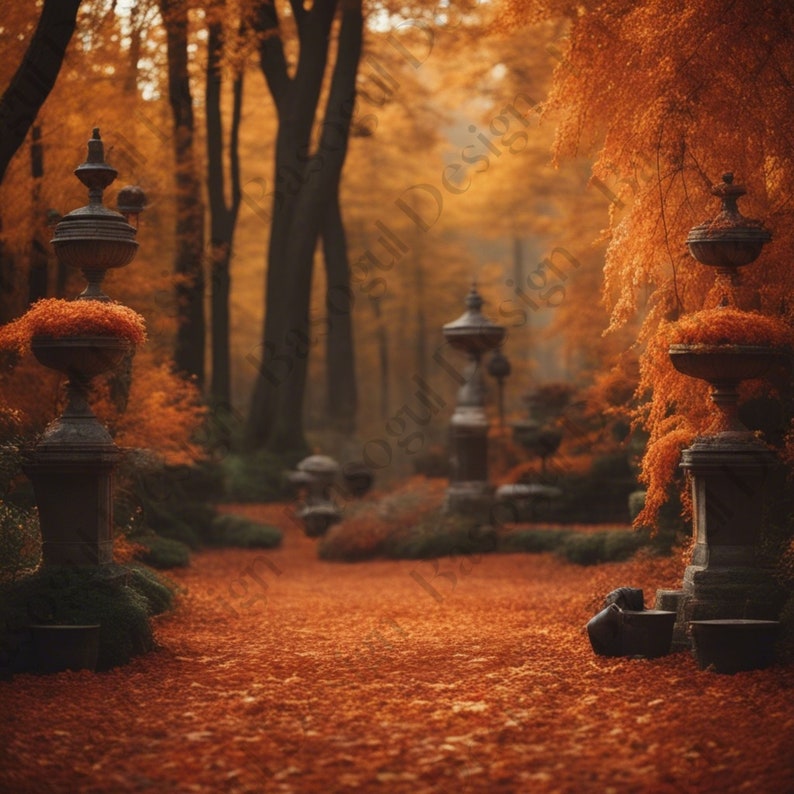 Autumn Wedding Backdrop Photography Background Fall Leaves Ceremony ...