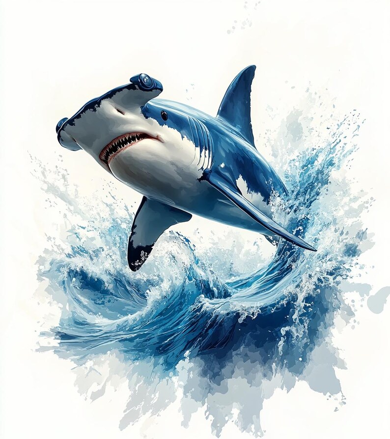 Set of Hammerhead Shark Clipart Bundle 8 High-quality Pngs Marine ...