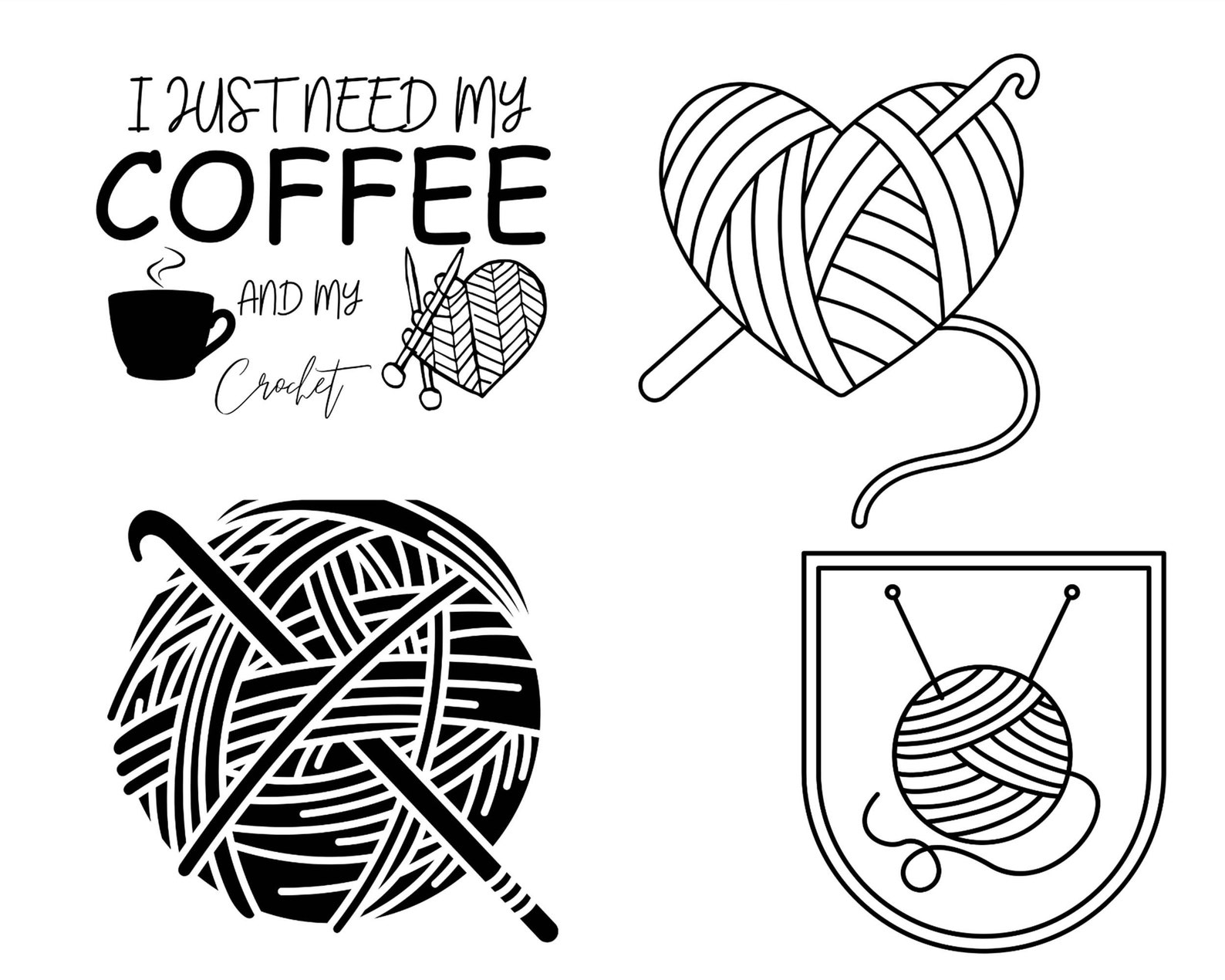 Crochet Pattern Svg Bundle, Crochet Png Bundle, Crochet Shirt Design ...