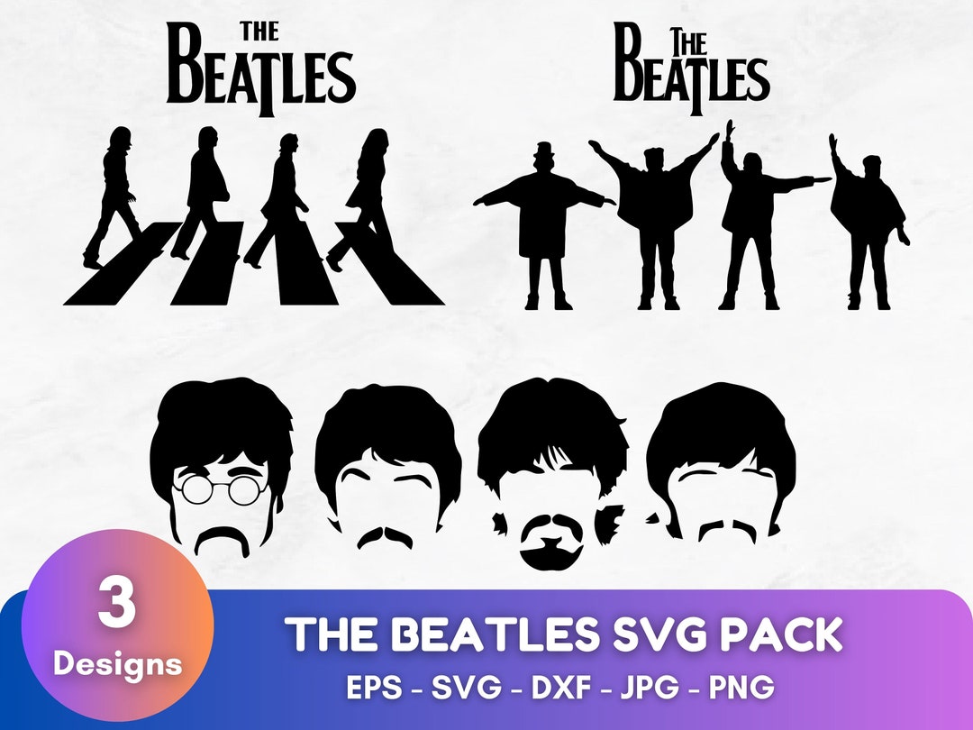 The Beatles SVG Bundle, the Beatles Svg Png, Music SVG Svg, John Lennon ...