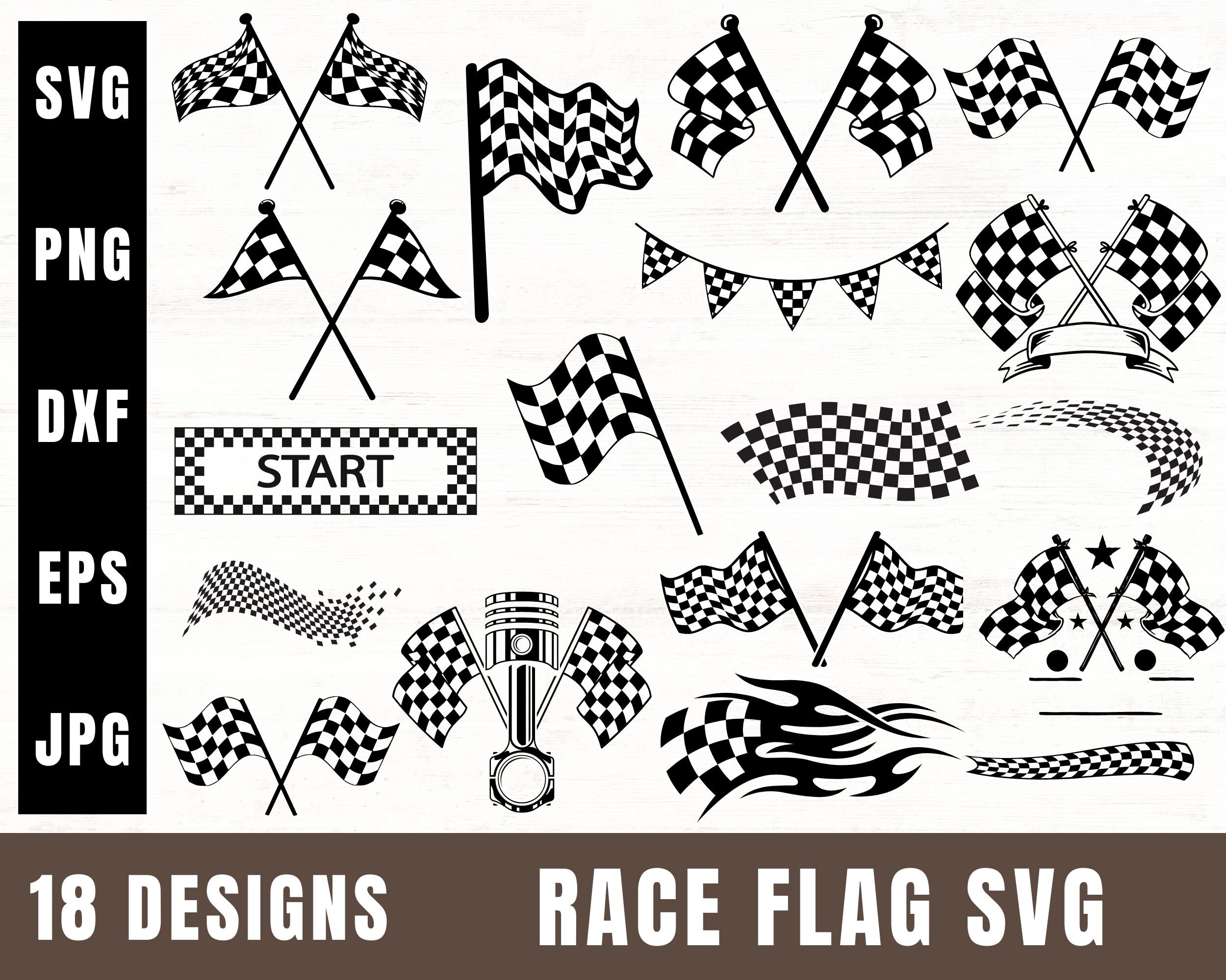 Race Flag Svg Bundle, Race Flag Clipart, Race Flag SVG, Racing Flag Svg ...