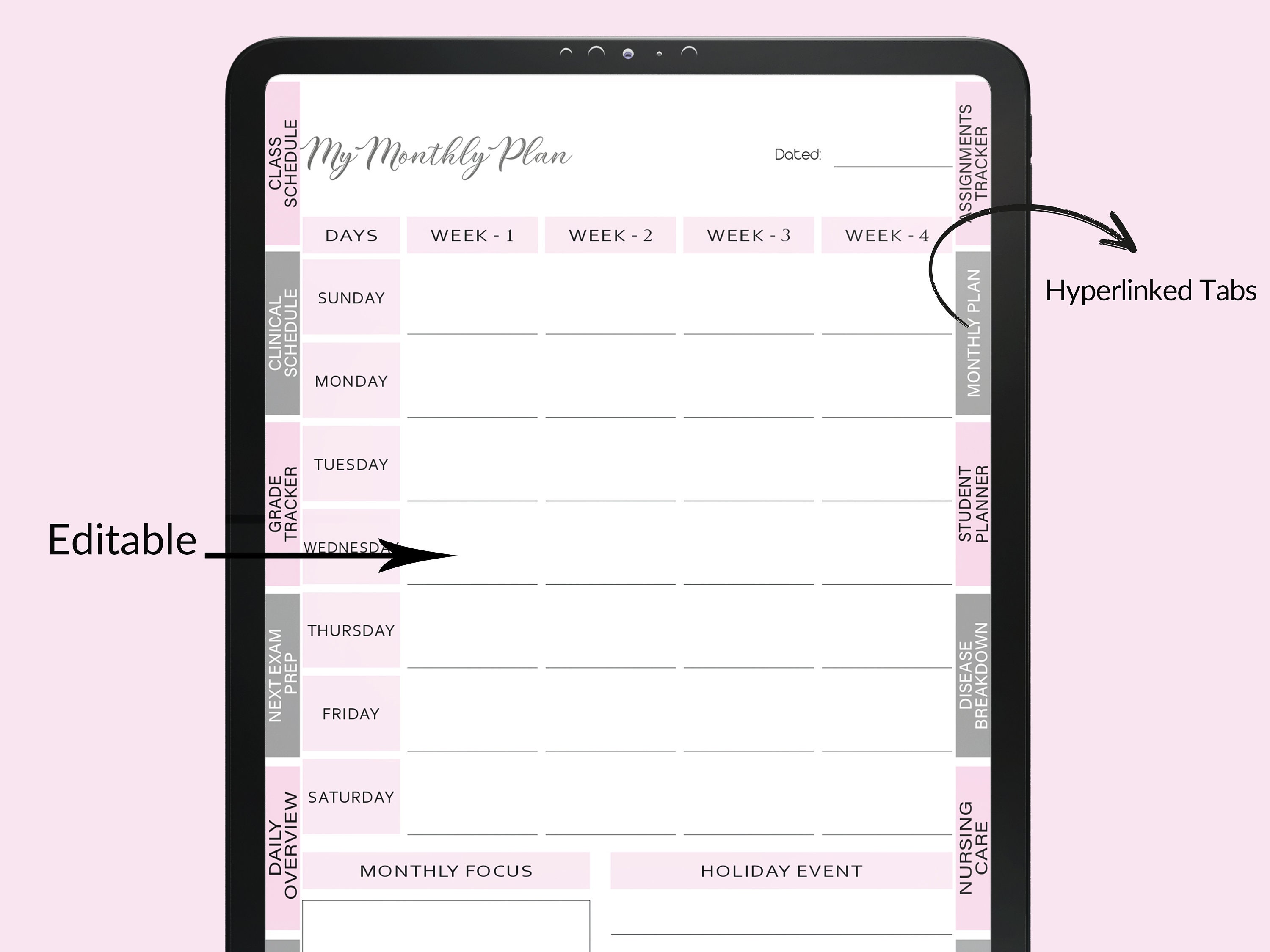 Nursing School Planner, Nursing School Bundle, Nursing School Notes ...