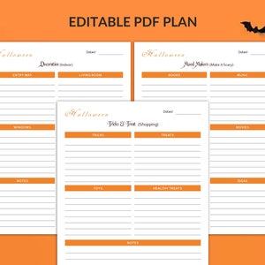 Editable Halloween Planner, Halloween Party Planner, Halloween Planner ...