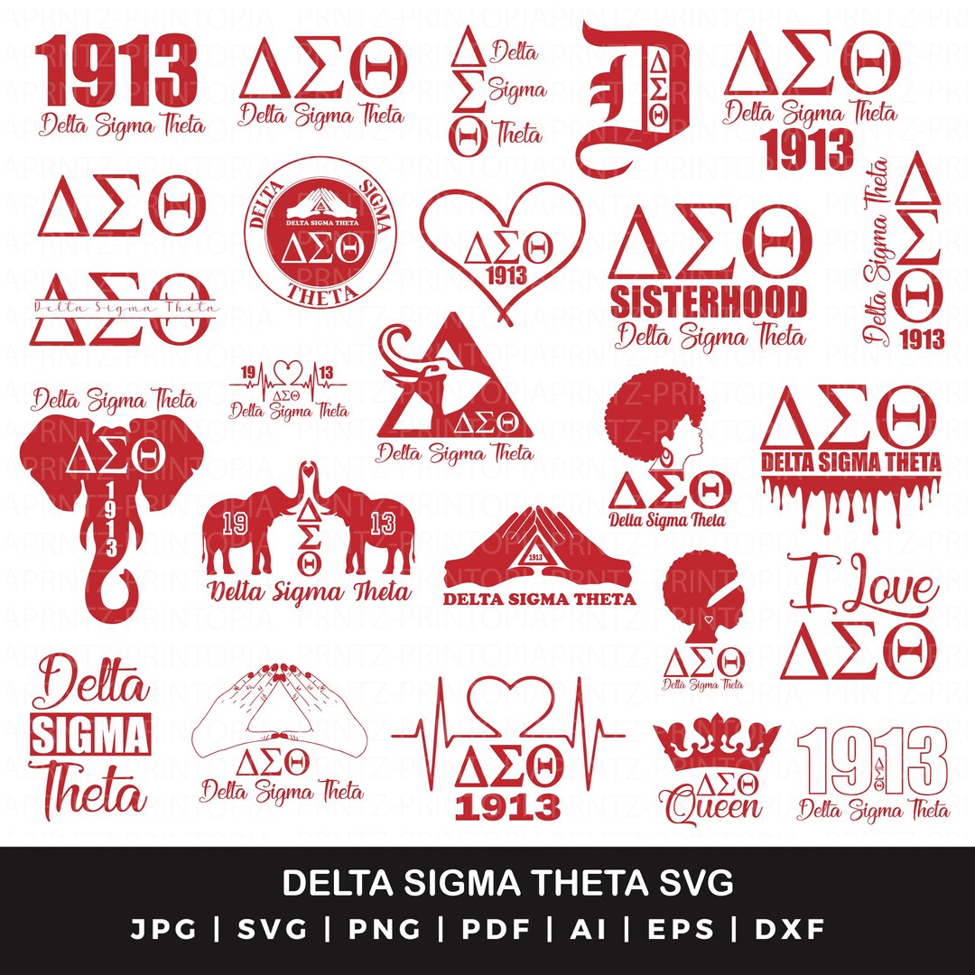 Delta Sigma Theta Sign Svg Png Bundle, DST 1913 Svg, Delta Hand Sign ...