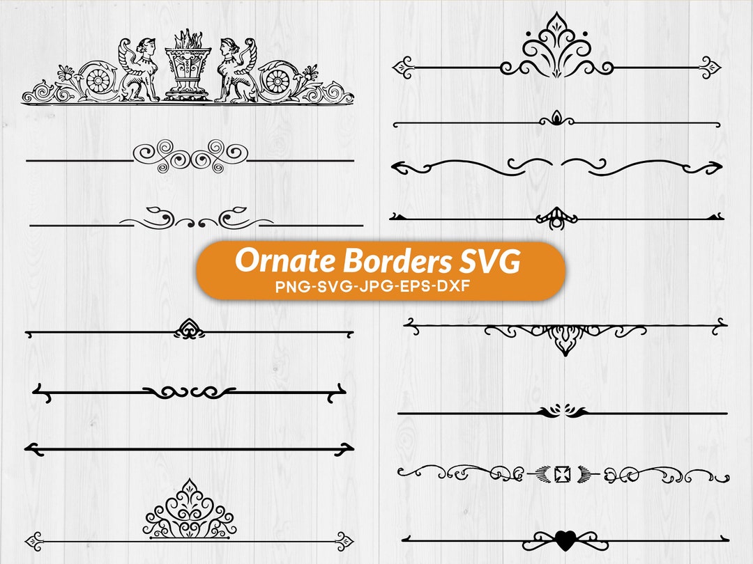 Ornate Borders SVG Bundle, Decorative Borders, Elegant Frames SVG ...