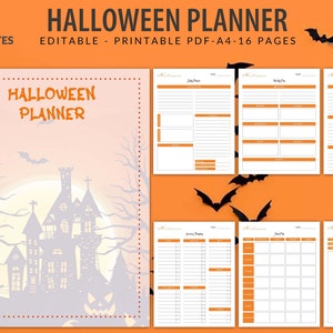 Editable Halloween Planner, Halloween Party Planner, Halloween Planner ...