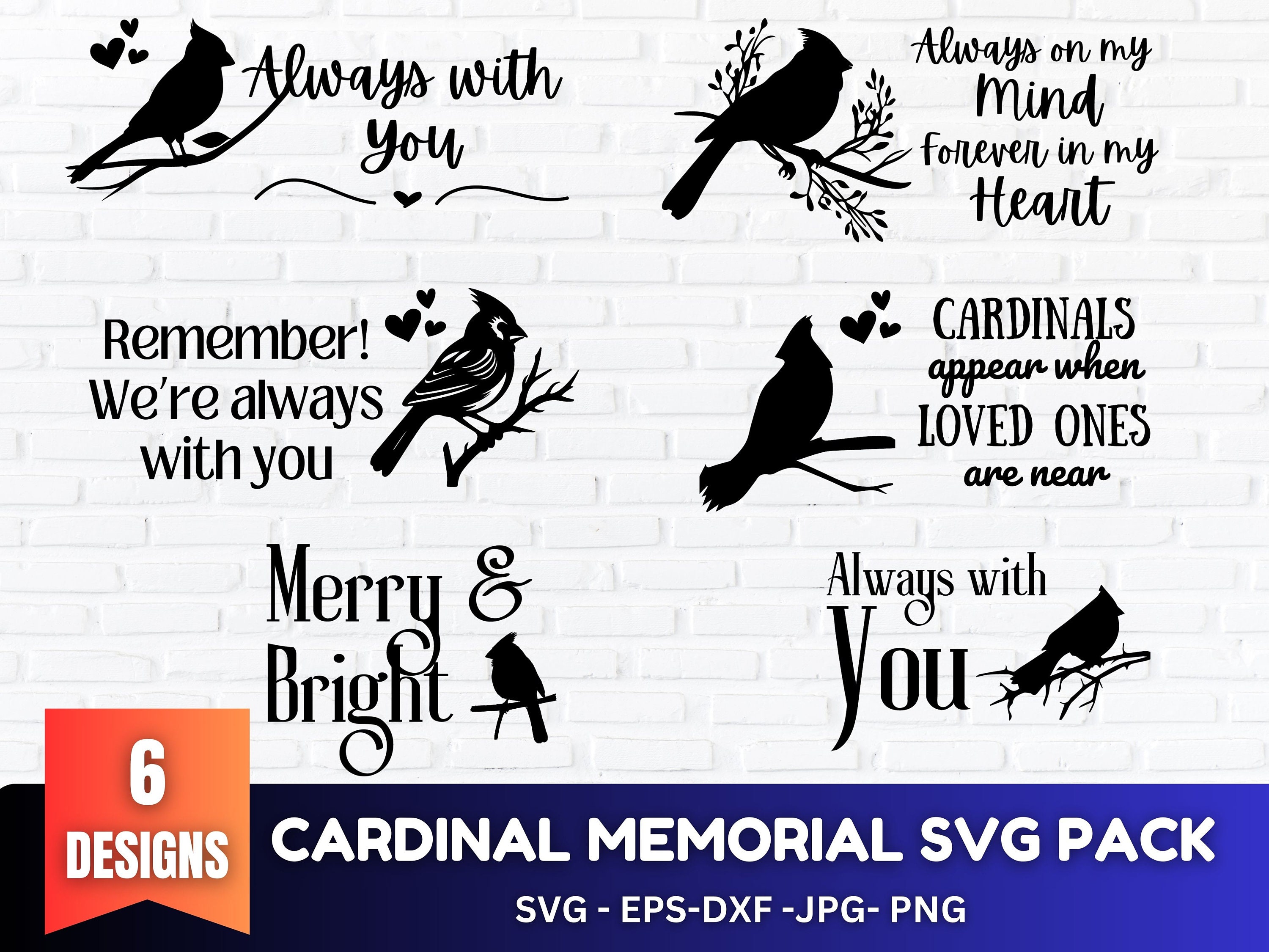 Cardinal Memorial SVG, Memorial SVG, Cardinal SVG, Red Cardinal Heart ...