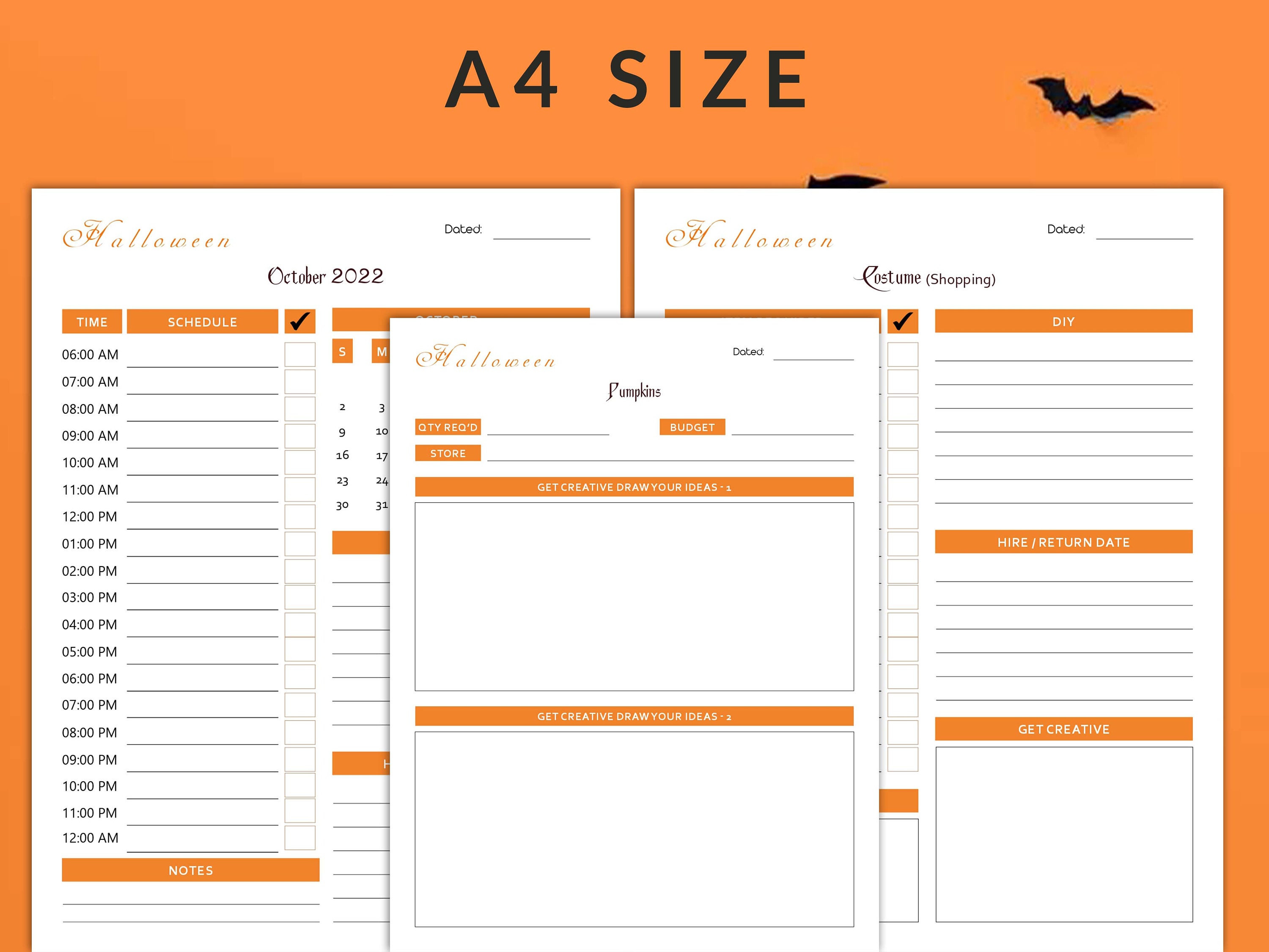 Editable Halloween Planner, Halloween Party Planner, Halloween Planner ...