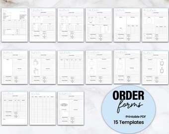 5 Editable Order Forms Bundle, Order Form Template Printable, Printable ...