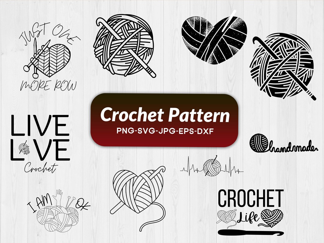Crochet Pattern Svg Bundle, Crochet Png Bundle, Crochet Shirt Design ...