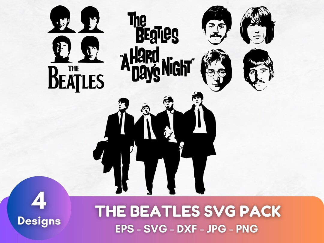 The Beatles SVG Bundle, the Beatles Svg Png, Music SVG Svg, John Lennon ...