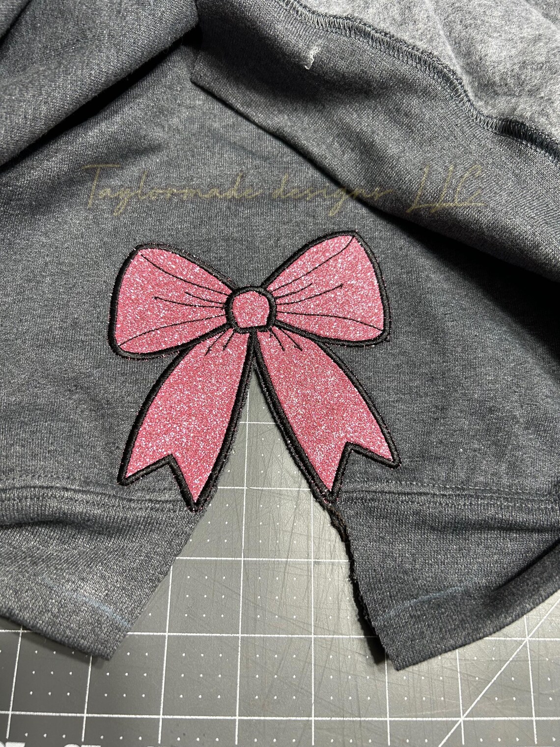 Bow Applique Embroidery Design || Side Bow Applique Sweatshirt Design ...