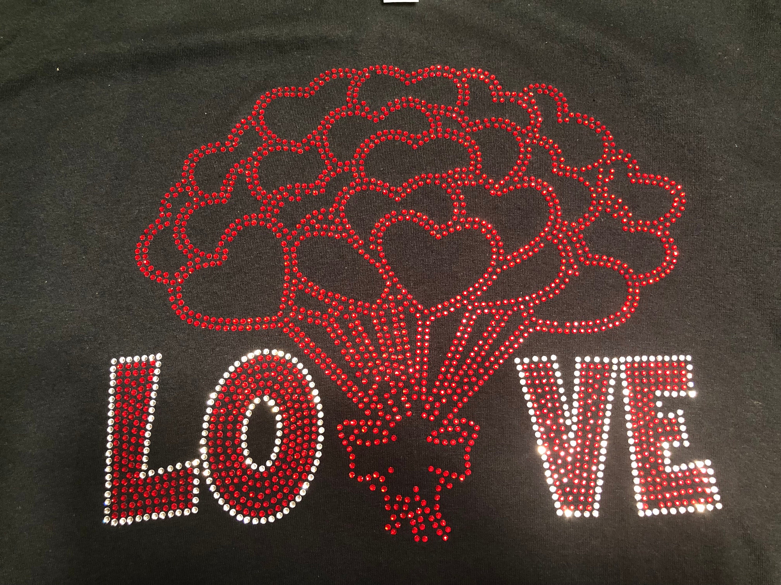 Love Rhinestone Template SS10 Template - Etsy