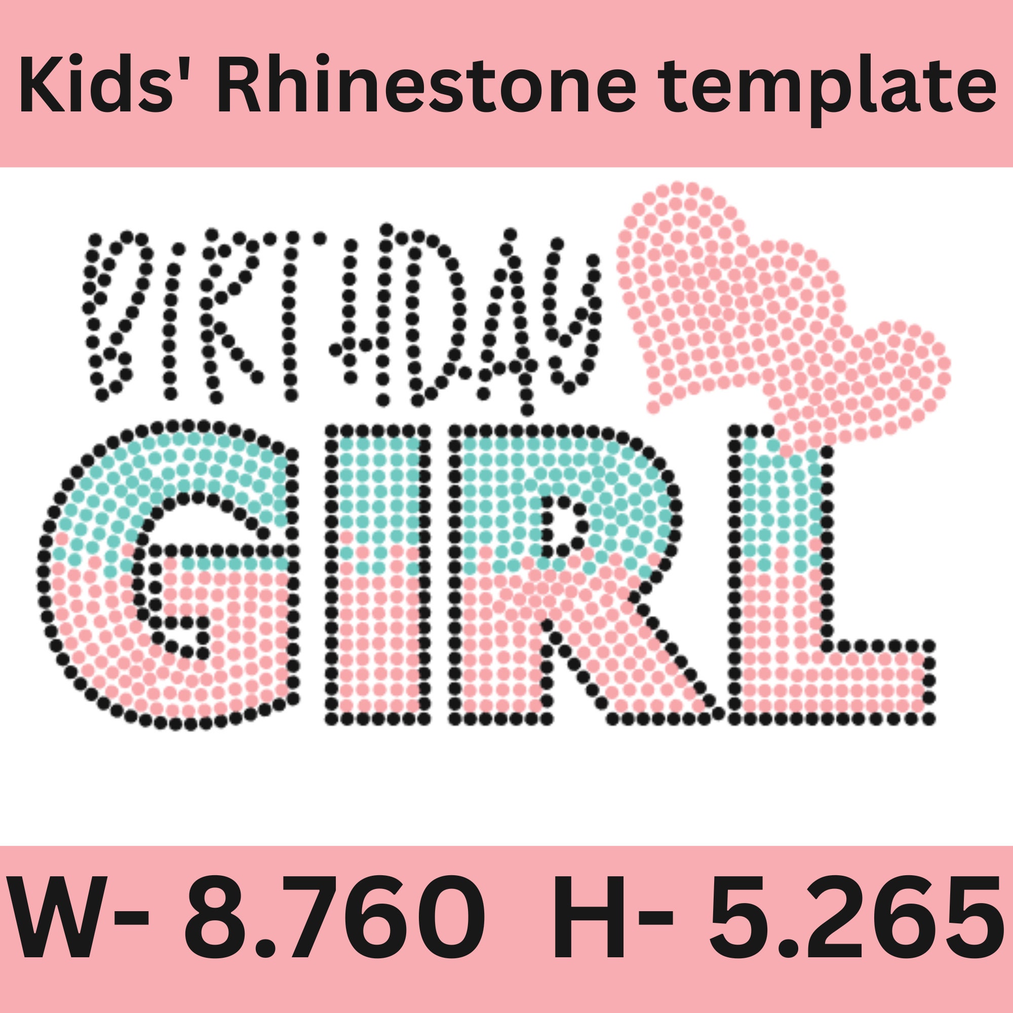 Kids Rhinestone Birthday Shirt Template Digital Download - Etsy