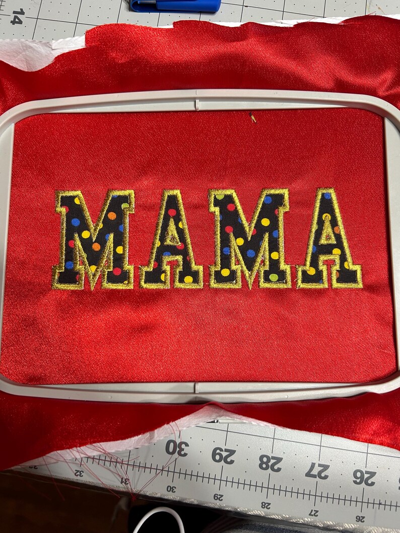 Digital Embroidery File || MAMA Applique - Etsy