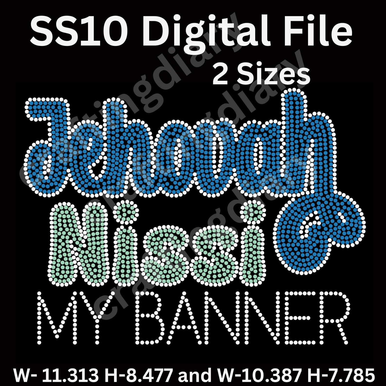 Jehovah Nissi SS10 Rhinestone Template - Etsy