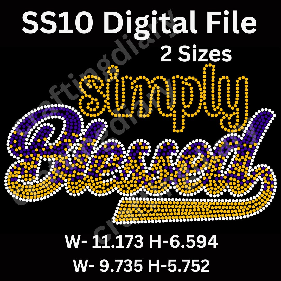 Simply Blessed Rhinestone Template || SS10 Rhinestone Template ...