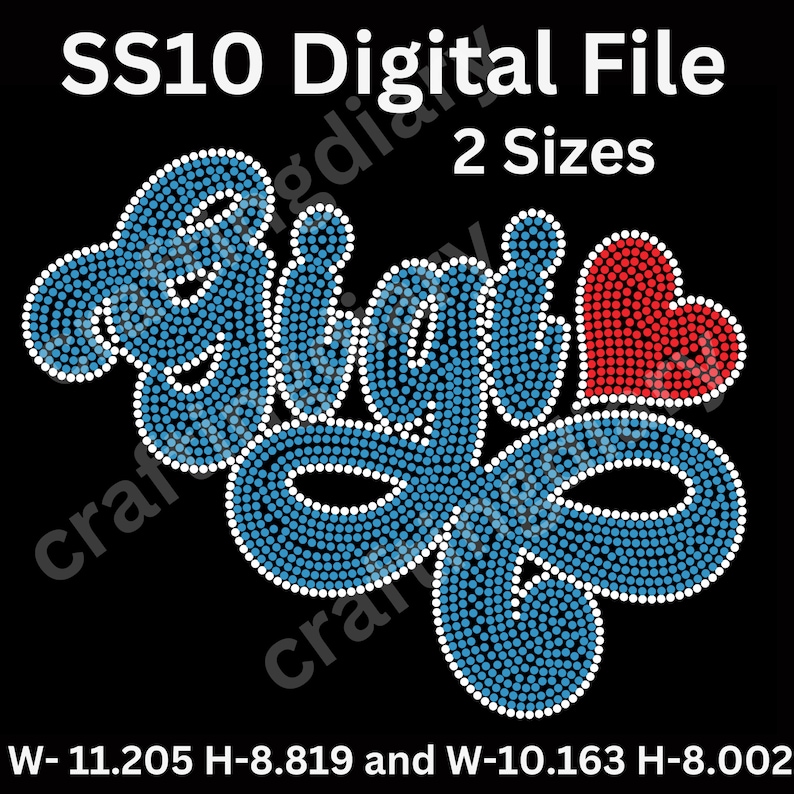 GIGI SS10 Rhinestone Template - Etsy