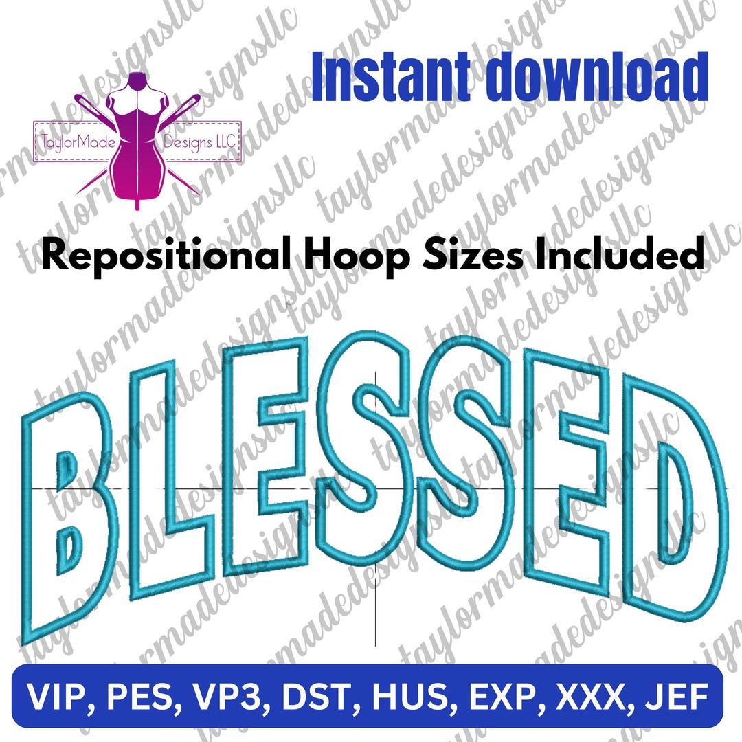 Blessed Applique Embroidery Design || - Etsy
