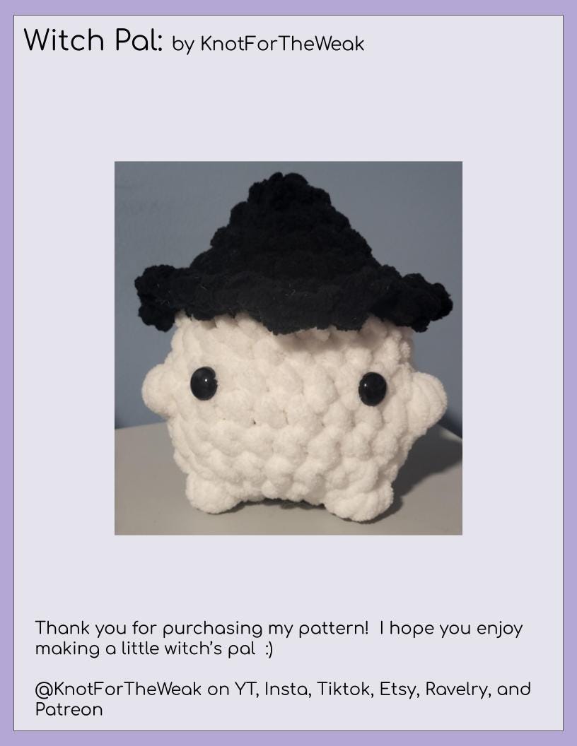 Witch Pal (crochet Pattern) - Etsy