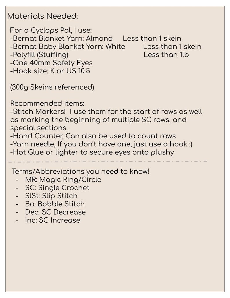Cyclops Pal (crochet Pattern) - Etsy