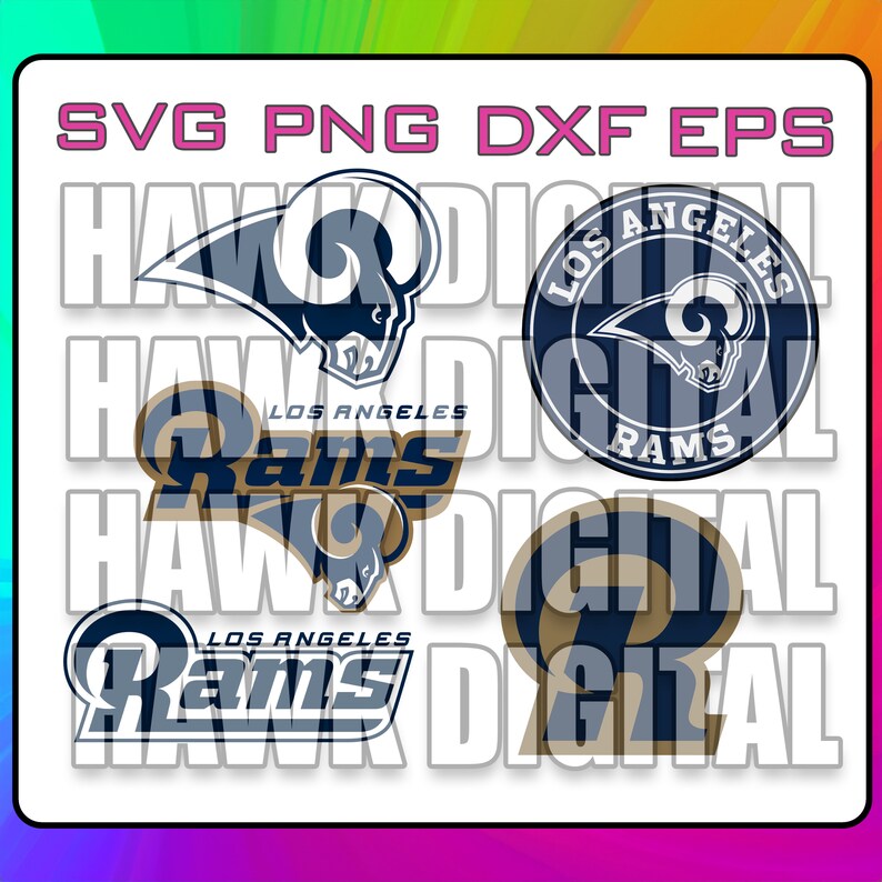 Los Angeles Ramss Football SVG PNG Bundle Svg Sports Files - Etsy