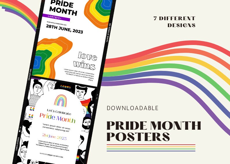 Pride Month Printable Posters LGBTQ Queer Templates - Etsy