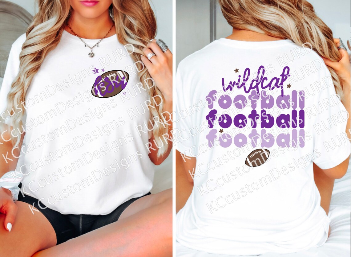 Wildcat Purple Football SVG PNG, State Football Svg, Emaw Svg - Etsy