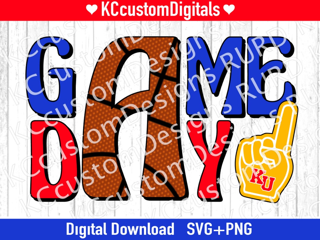 Game Day Kansas Basketball Foam Finger PNG, KS Basketball Svg, Kansas ...