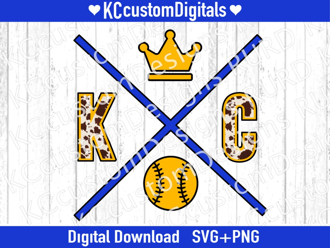 Kansas City Baseball Cowprint X PNG, KC Baseball Png, Kansas City ...