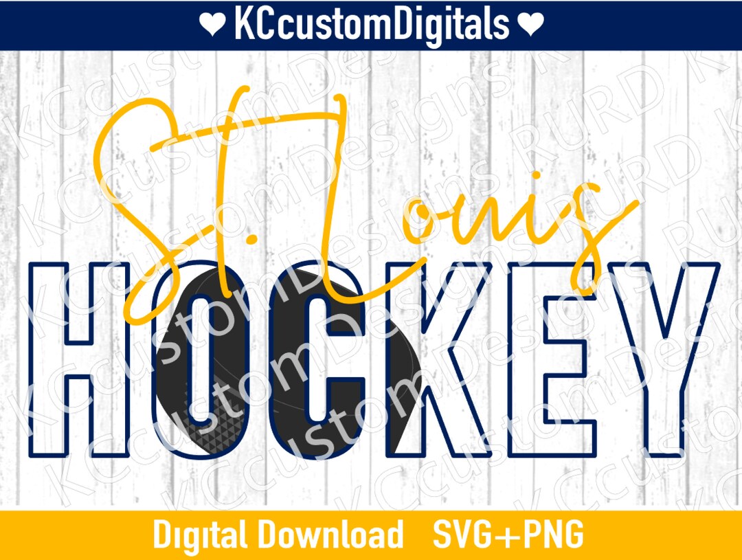 St Louis Hockey Script SVG PNG, Stl Hockey Svg, St Louis Hockey Svg - Etsy