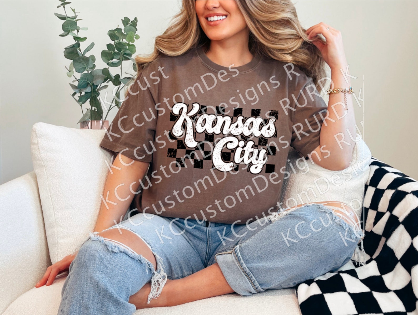 Kansas City Groovy Check Black SVG PNG, Kc Football Svg, Kansas City ...