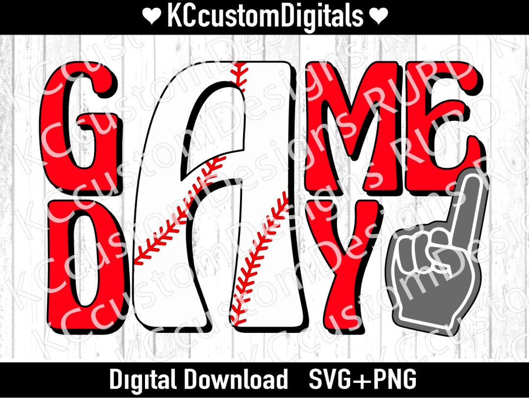 Game Day Red Baseball SVG PNG, Game Day Svg, Baseball Svg, Spirit ...