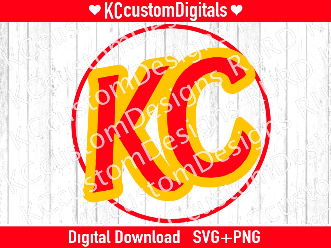 Come on Kansas City It's Game Day Red and Yellow KC SVG Png, KC ...