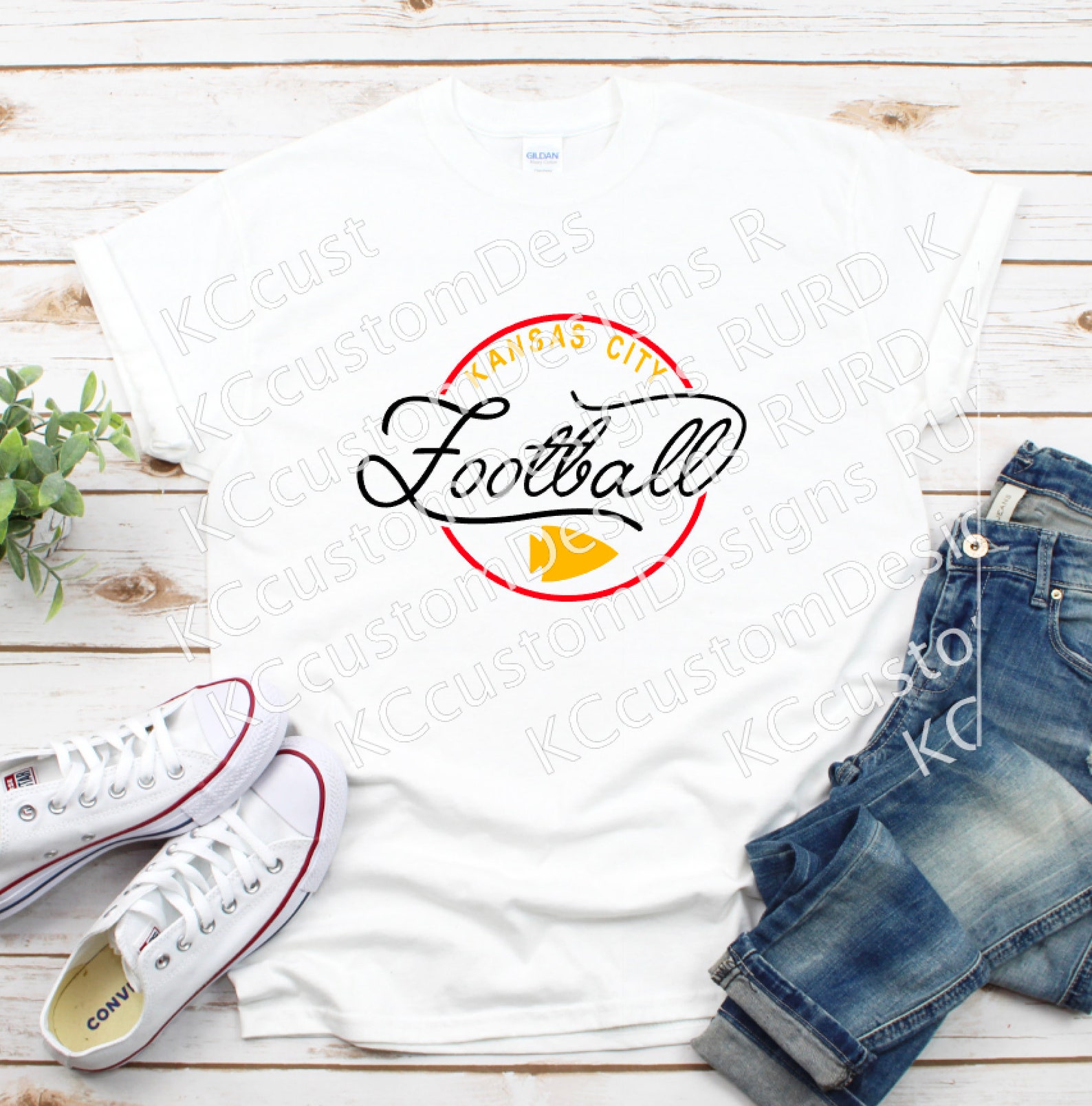 Kansas City Football Circle SVG PNG, KC Football Svg, Kansas City ...